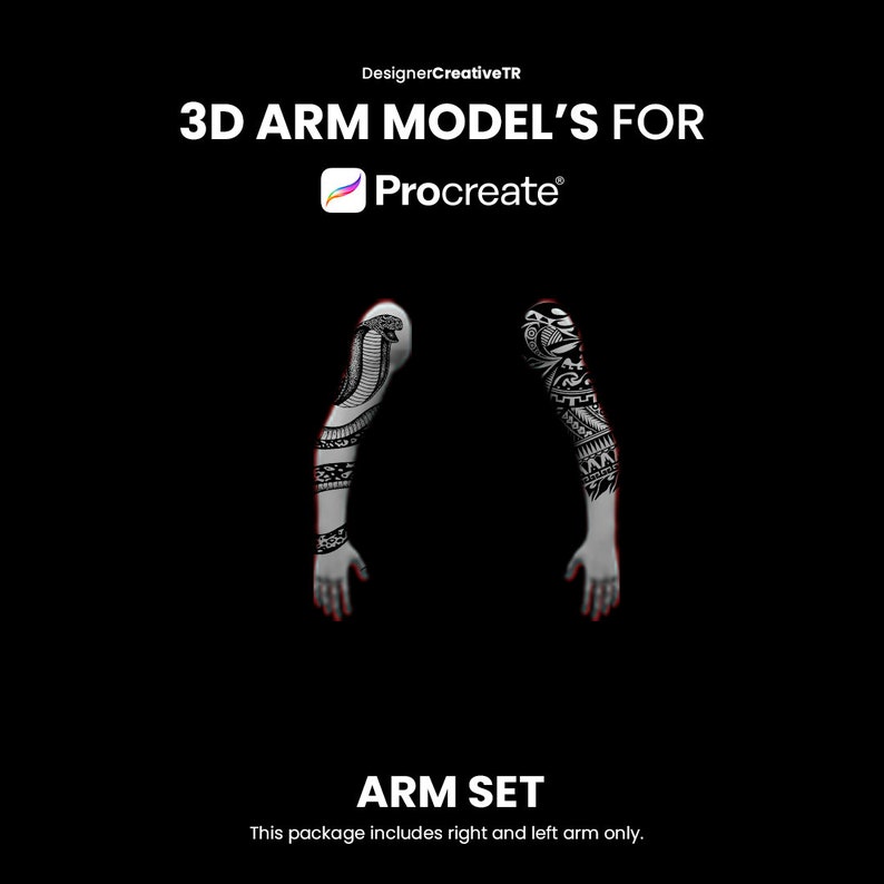 3D Arm Model, 3D Procreate Arm, 3D Model, Arm Model, Procreate Arm ...
