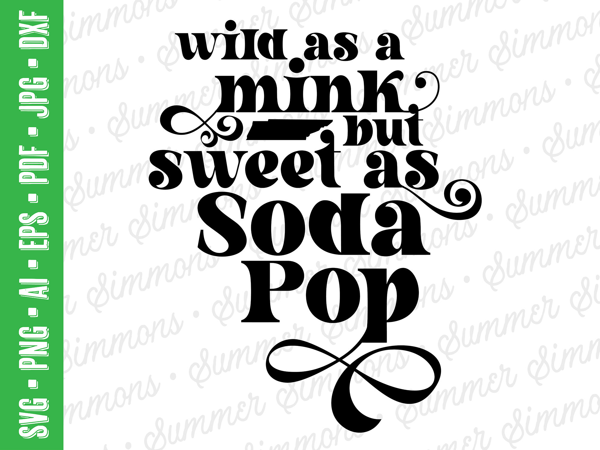 Wild as a Mink but Sweet as Soda Pop, , Tennessee Football, SVG Files ...