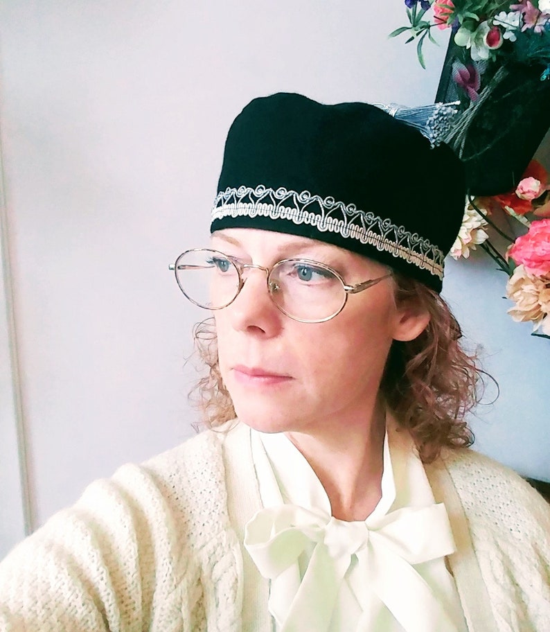 The Headmasters Hat, Smoking Hat, Victorian Wool Cap, Brimmless Hat ...