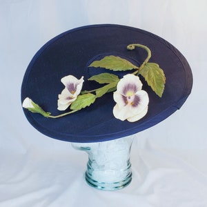 Afternoon Tea Fascinator, Navy Fascinator, Headband, Wedding Fascinator ...