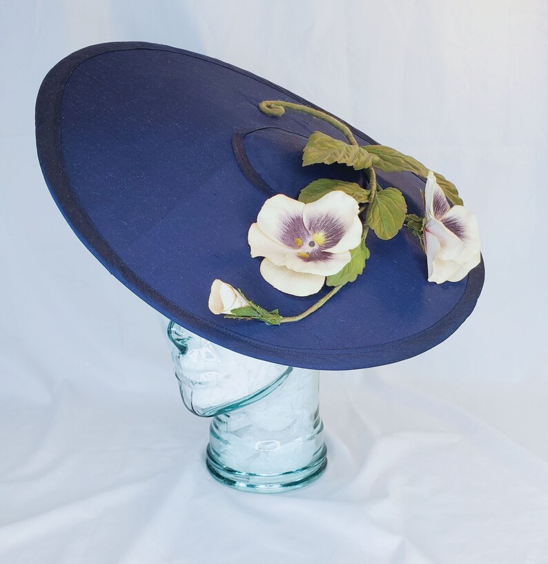 Afternoon Tea Fascinator, Navy Fascinator, Headband, Wedding Fascinator ...