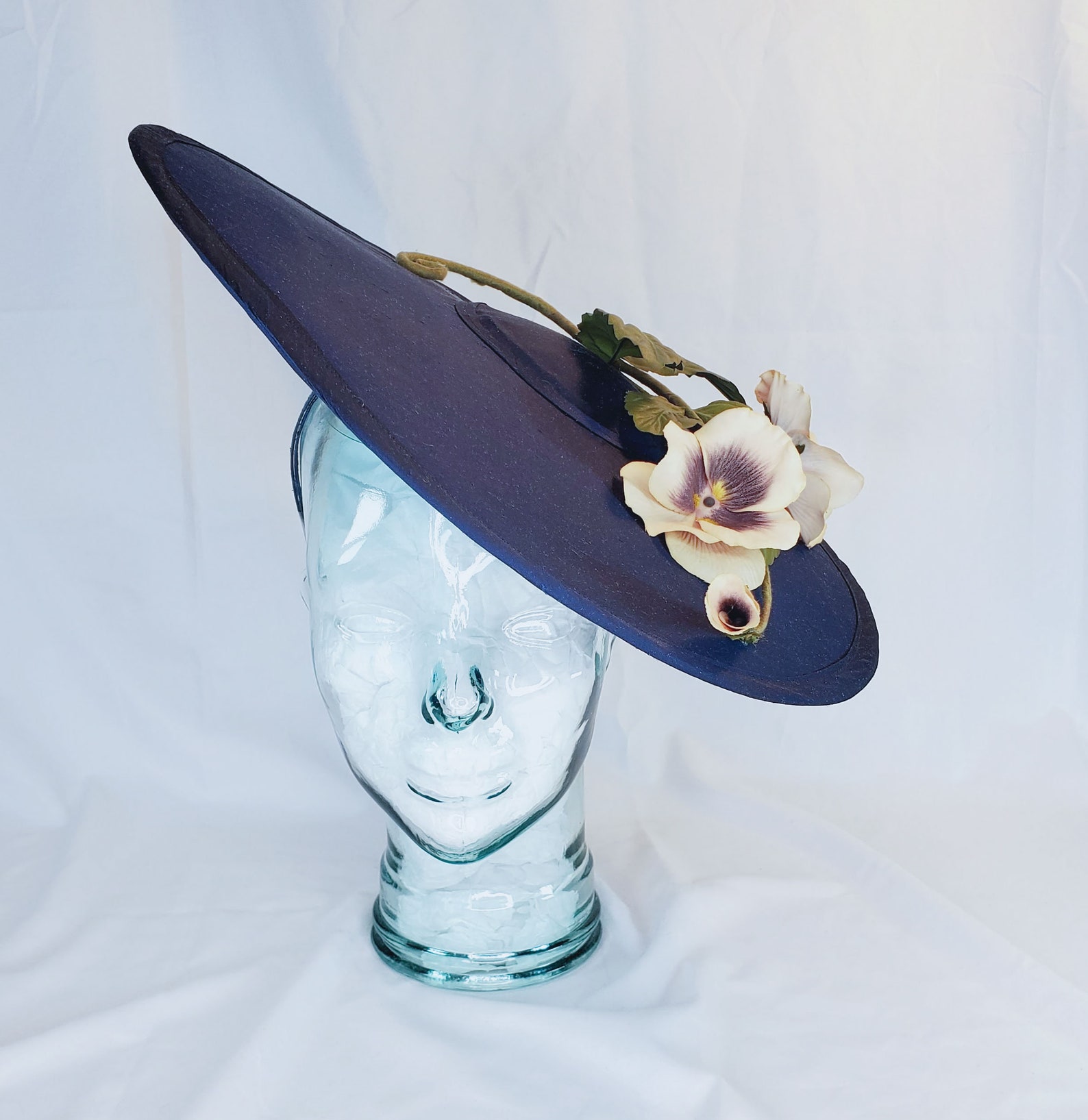 Afternoon Tea Fascinator, Navy Fascinator, Headband, Wedding Fascinator ...