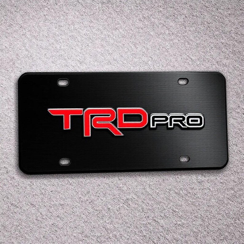 Vintage Toyota TRD Pro License Plate Sign, Metal Wall Art for Man Cave ...