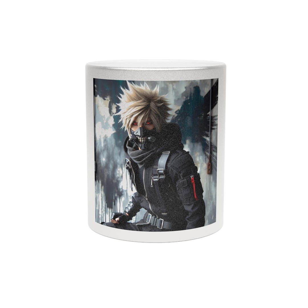 Bakugo MHA Anime Futuristic Metallic Mug, Stylish Gift for Anime Fans ...