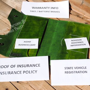 Vehicle Registration and Document Wallet - Digital Pattern, Printable ...