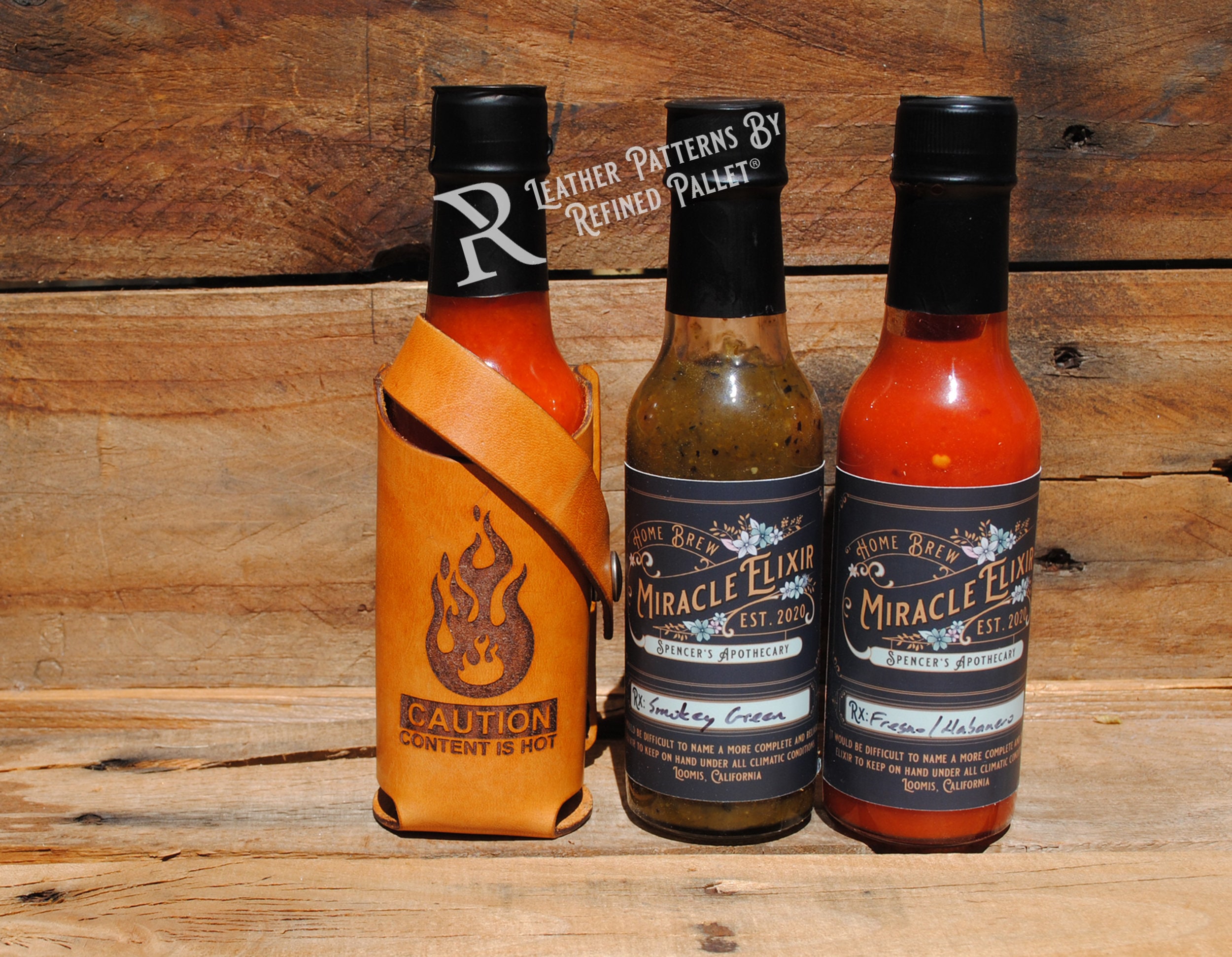 Leather Hot Sauce Holster - Digital Pattern, Printable PDF & Vector ...