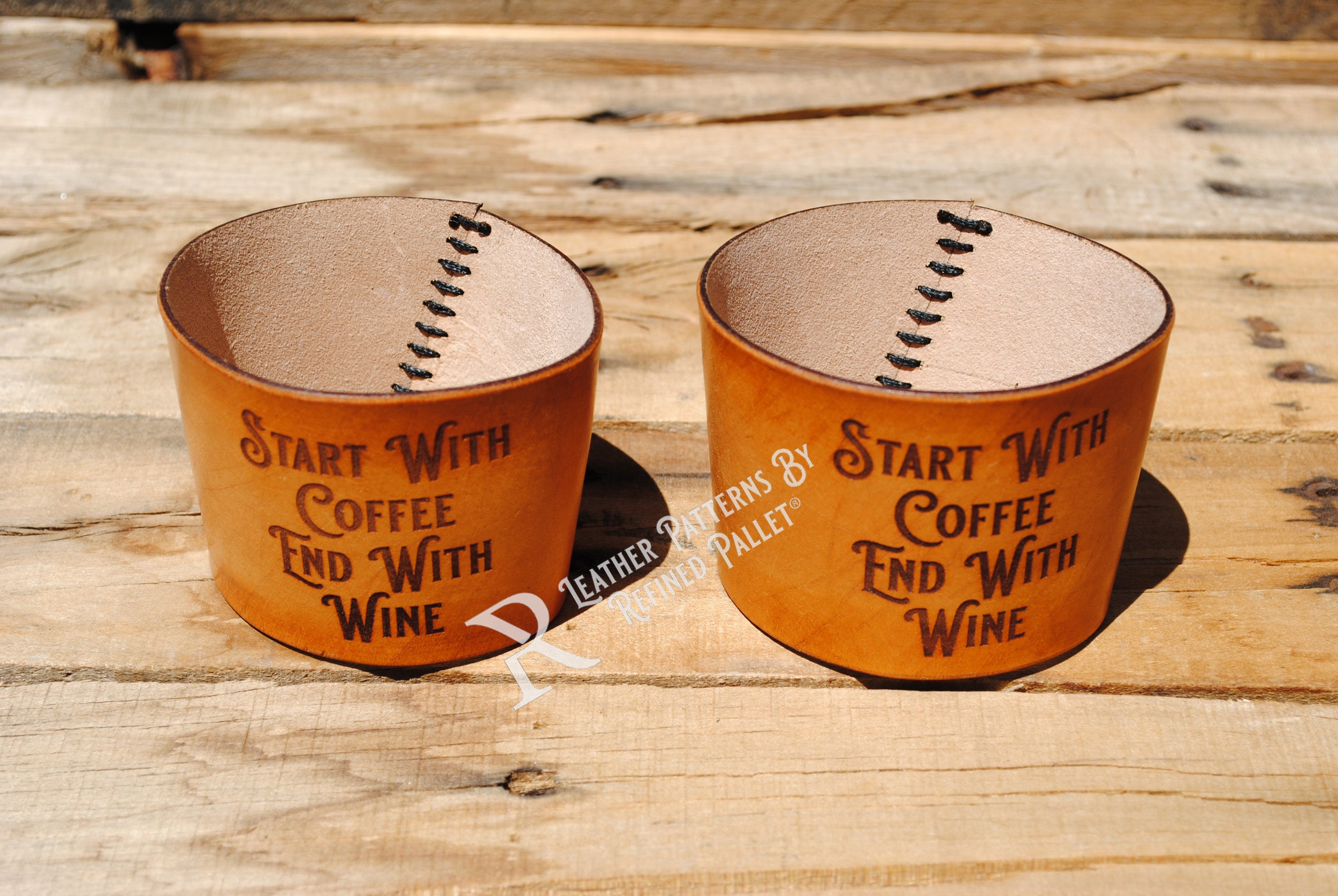 Leather Coffee Cup Sleeve Digital Pattern Printable PDF & - Etsy