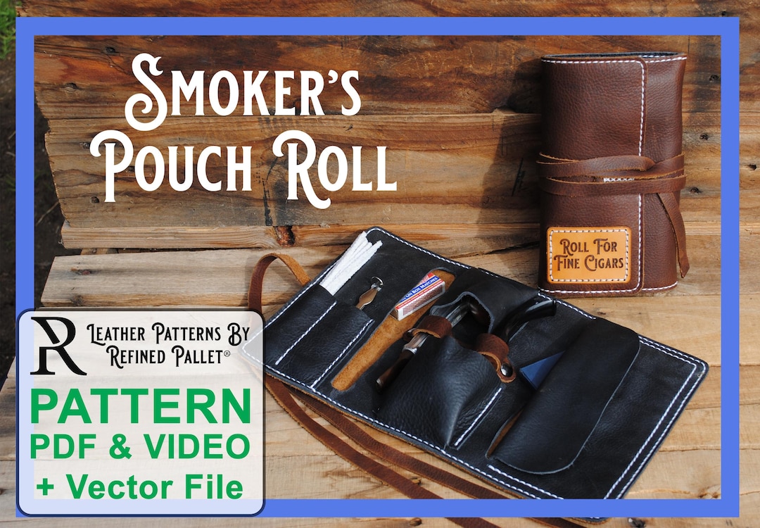 Smoker's Pouch Roll - Digital Pattern, Printable PDF & Vector Files - Etsy