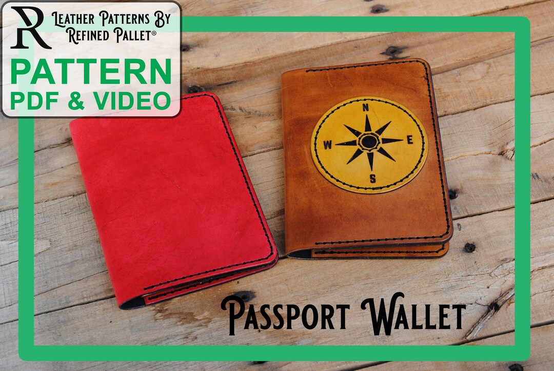 Leather Passport Wallet - Digital Pattern, Printable PDF - Etsy