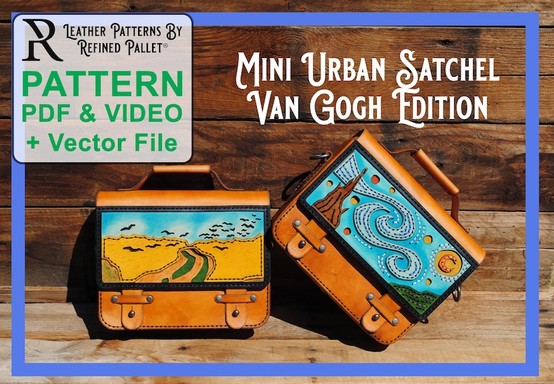 Van Gogh Edition Mini Urban Satchel - Digital Pattern, Printable PDF ...