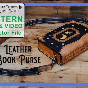 Leather Book Purse - Digital Pattern, Printable PDF & Vector Files - Etsy