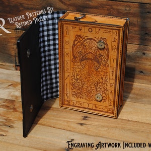 Leather Book Purse - Digital Pattern, Printable PDF & Vector Files - Etsy