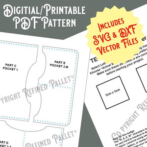 Leather Book Purse - Digital Pattern, Printable PDF & Vector Files - Etsy