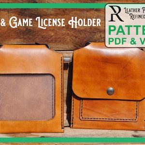 Leather Fish & Hunting License Holder - Digital Pattern, Printable PDF ...