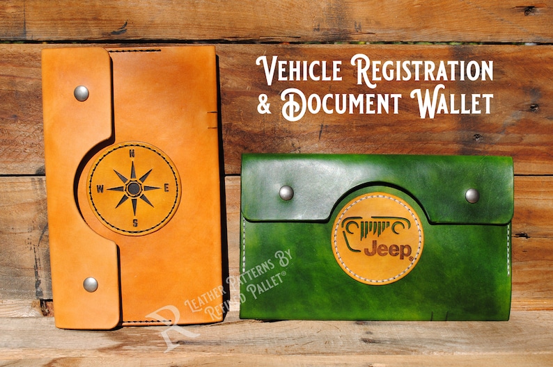 Vehicle Registration and Document Wallet - Digital Pattern, Printable ...
