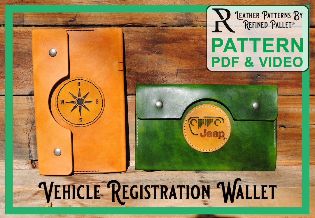Vehicle Registration and Document Wallet - Digital Pattern, Printable ...