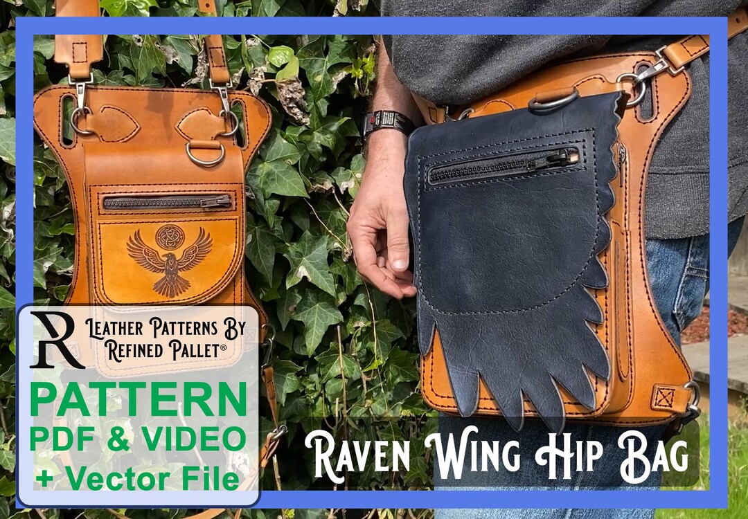 Raven Wing Hip Bag - Digital Pattern, Printable PDF & Vector Files - Etsy