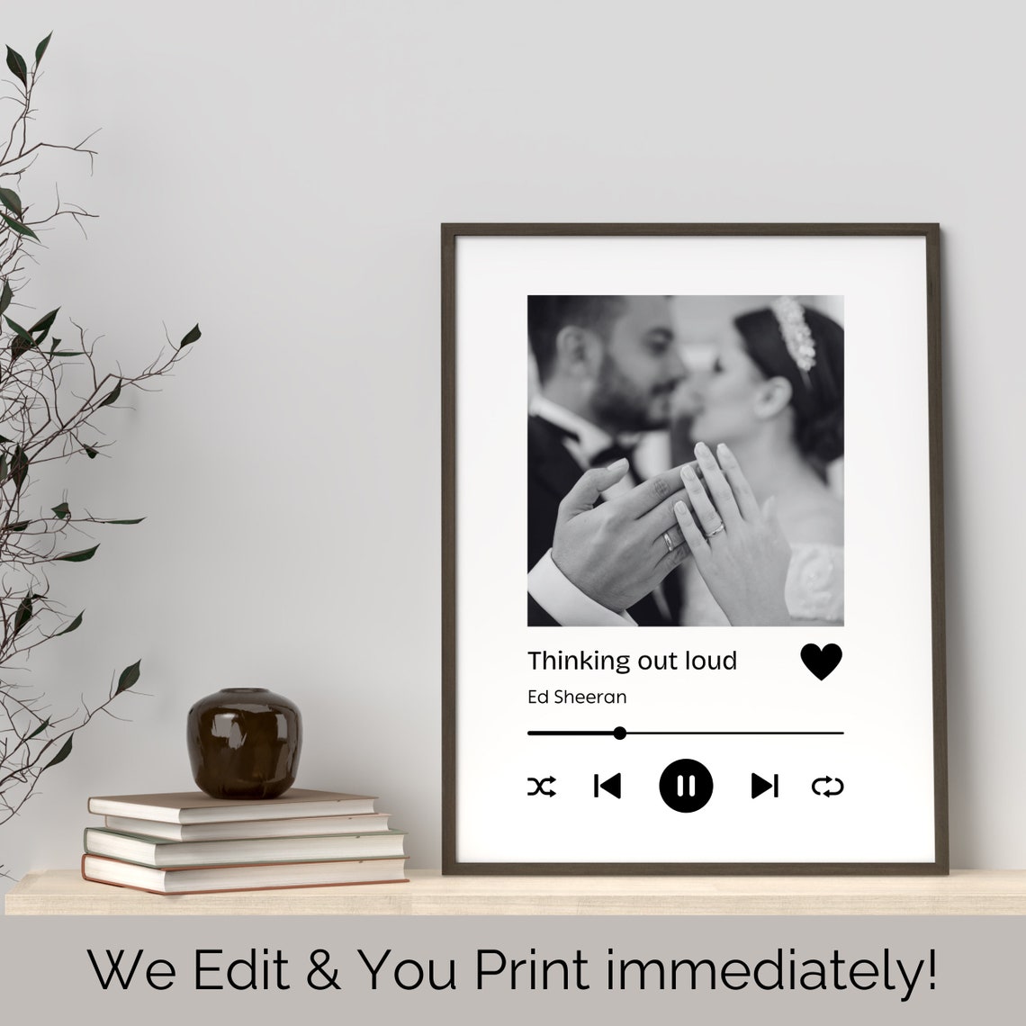 Custom Song Lyrics Art, Favourite Song Personalised Lyric Print, Record ...