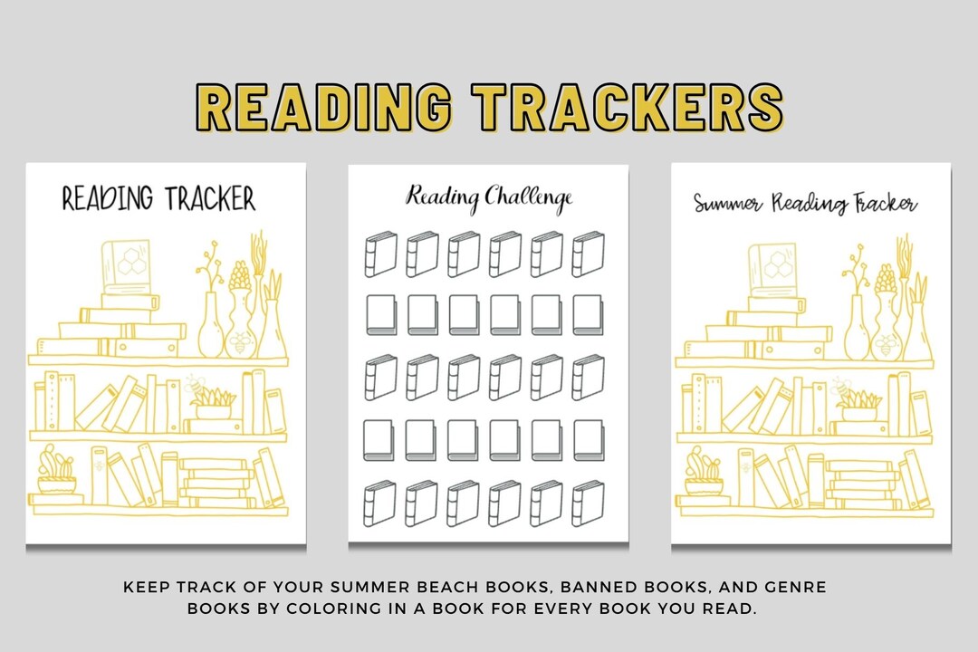 Summer Reading Tracker Digital Printable - Beach Books, Book Club ...