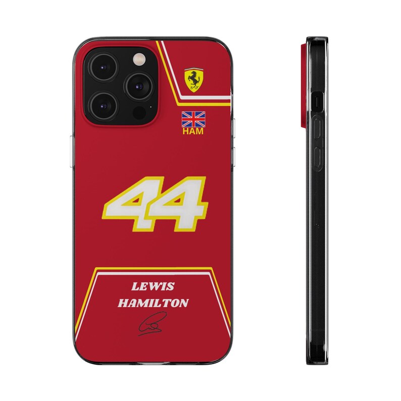 Lewis Hamilton Ferrari Soft Phone Case, Formula 1 Racing Gift, iPhone ...