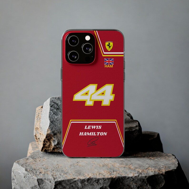 Lewis Hamilton Ferrari Soft Phone Case, Formula 1 Racing Gift, iPhone ...