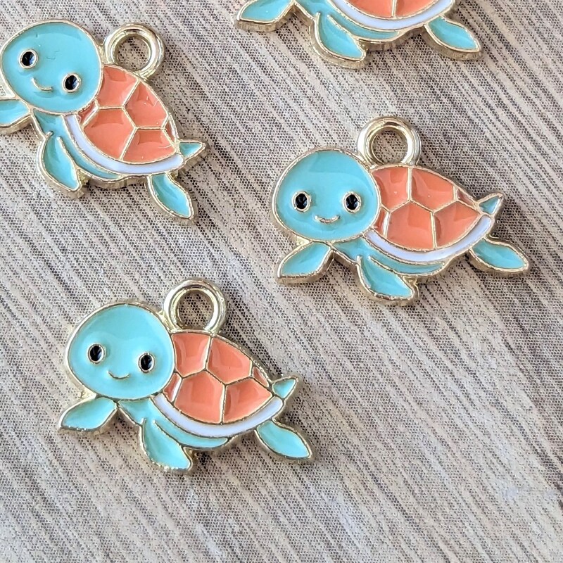 Turtle Charms Enamel - Etsy
