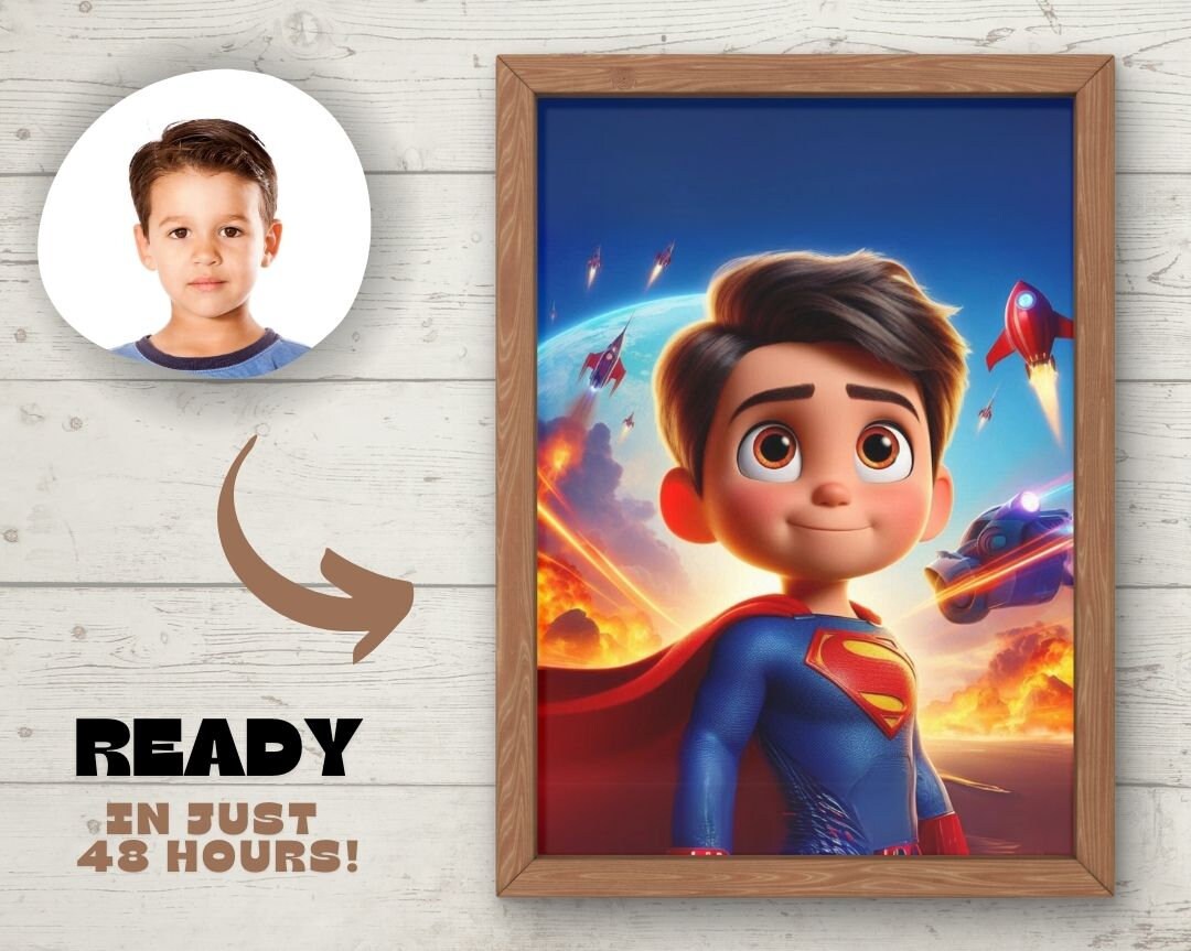 Pixar Character Portrait, Digital Custom Portrait From Photo, Pixar ...