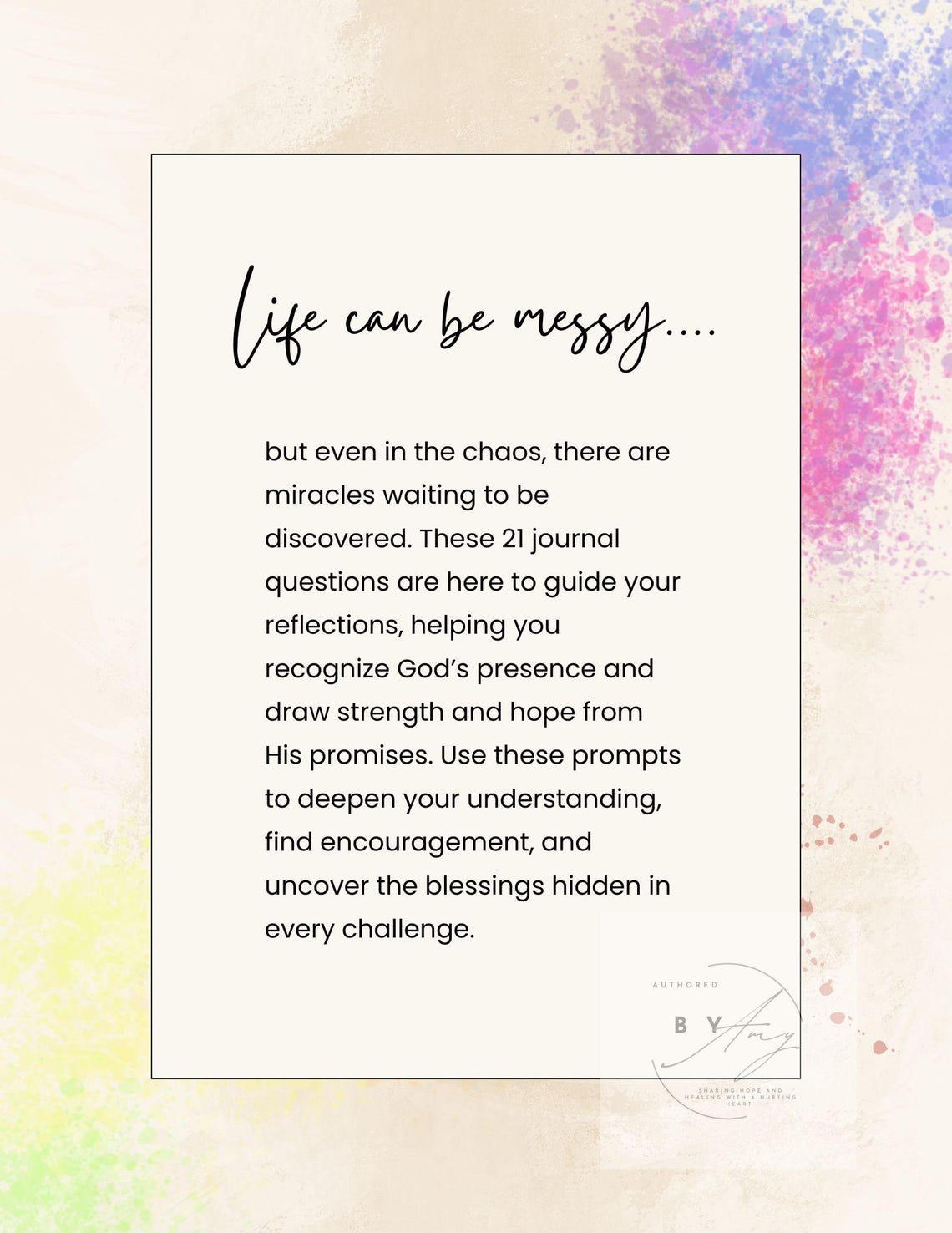 Prayer Journal - Miracles in the Mess - Etsy