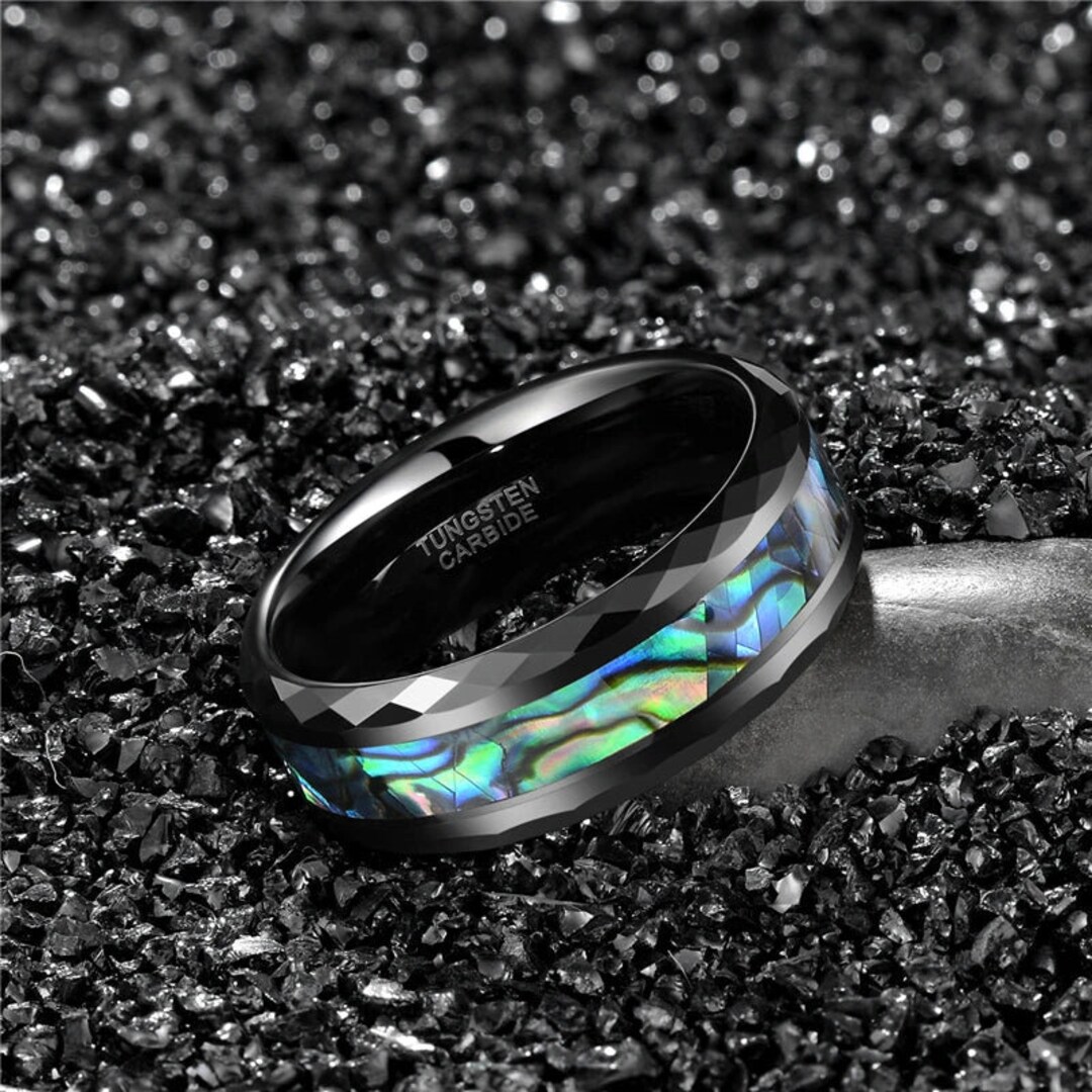 Nebula Ring, Space Ring, Galaxy Ring, Mens Ring, Tungsten Nebula Ring ...