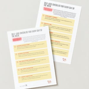 Self-love Checklist Printable for Daily Mindfulness | Lista De Amor ...