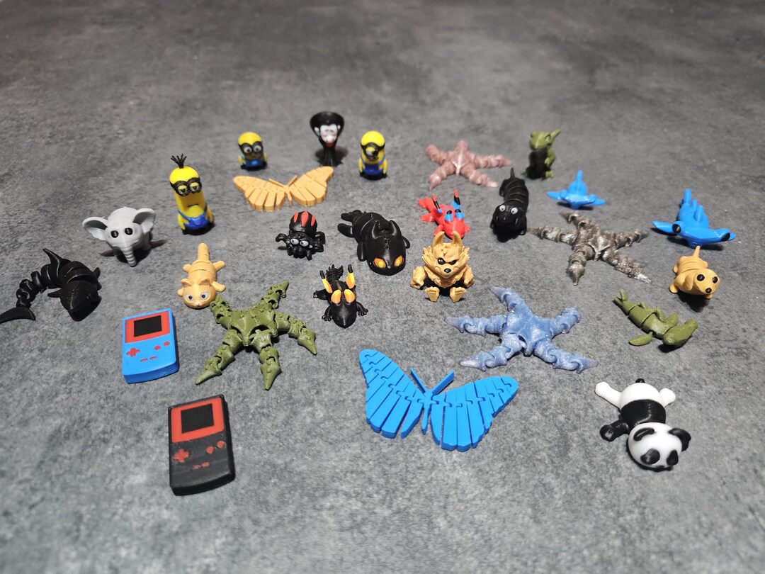 Mini Figures Articulated Small Animals /choose Your Own 3 Sizes 3D ...