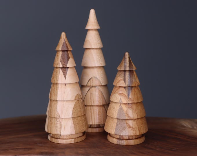 Hand Turned Spalted Maple Wood Christmas Tree - Etsy