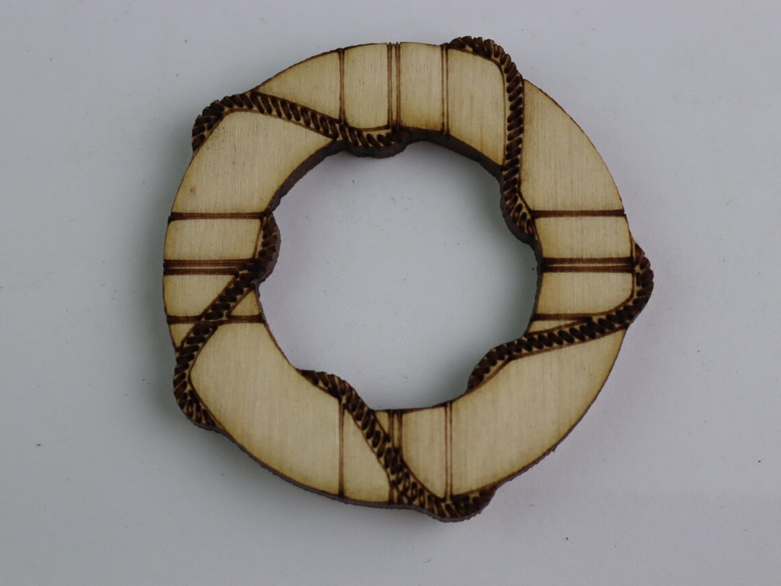 10 Pcs Wooden Lifebuoy. Sea Sailor Party Gift Double Craft Shape Ply ...