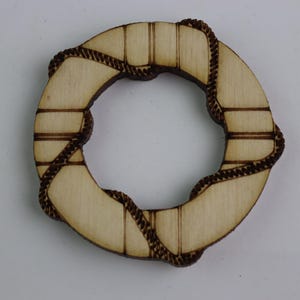 10 Pcs Wooden Lifebuoy. Sea Sailor Party Gift Double Craft Shape Ply ...