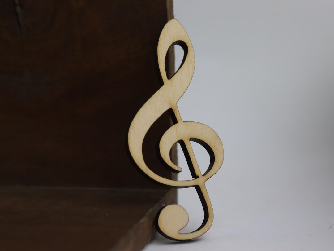 10 Pcs Wooden Treble Clef. Music Party Gift Double Craft Shape Ply ...