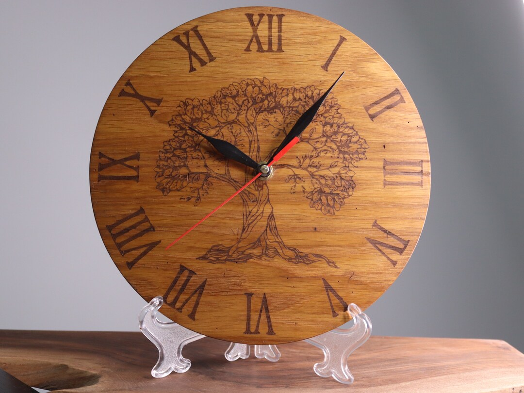 Exclusive Wooden Clock, Tree, Wood Wall Clock, Wood Clock, Handmade ...