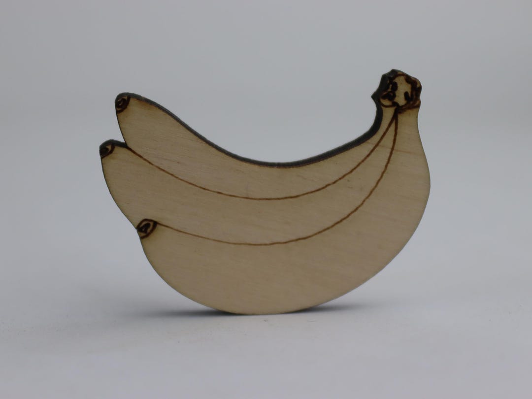 10 Pcs Wooden Banana. Party Gift Double Craft Shape Ply Entertainment ...