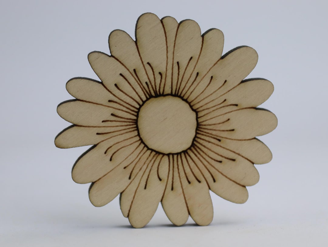 10 Pcs Wooden Chamomile. Double Craft Shape Ply Entertainment Handmade ...
