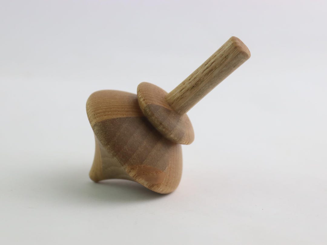 Handmade Wooden Spinning Top, Hand Turned Wooden Spinning Top, Made in ...