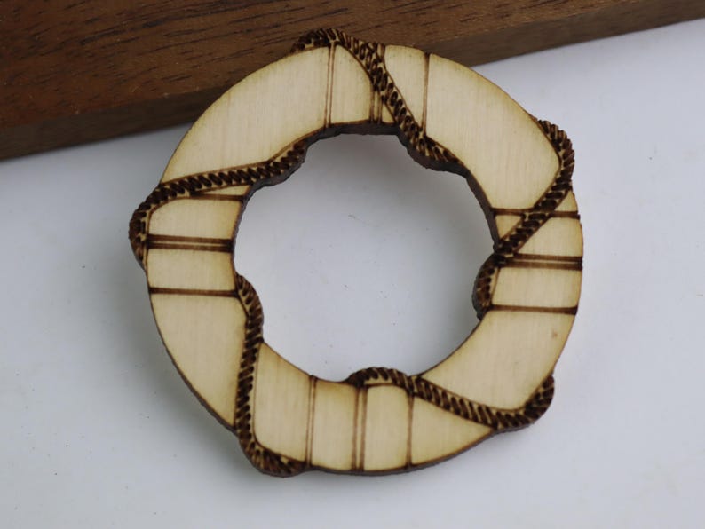 10 Pcs Wooden Lifebuoy. Sea Sailor Party Gift Double Craft Shape Ply ...
