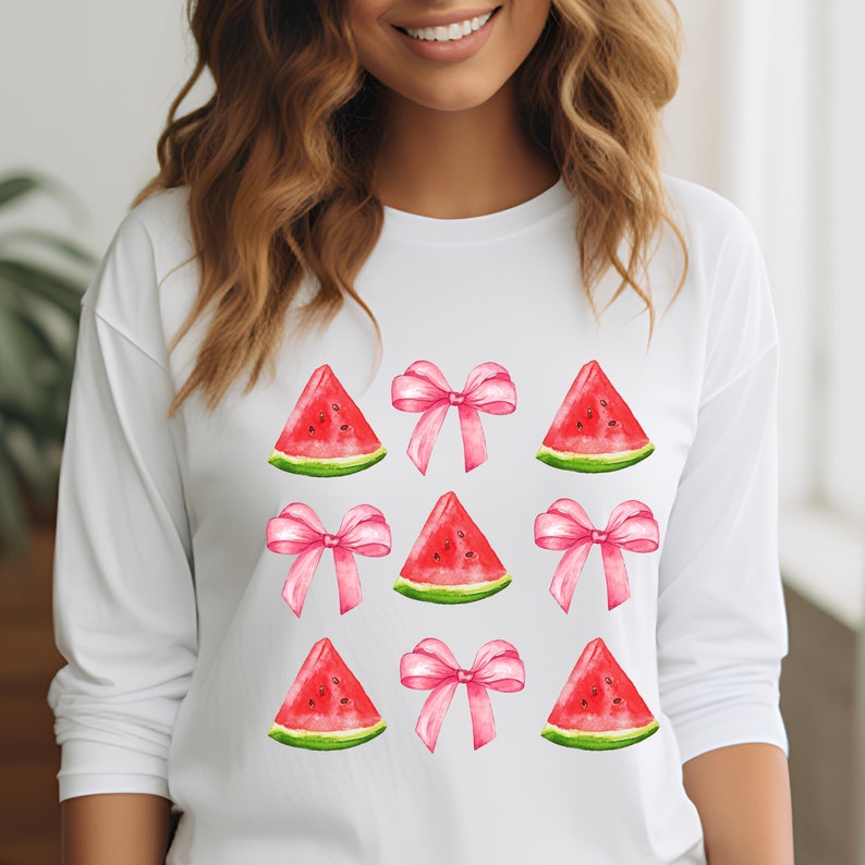 Watermelon Png Coquette Watermelon Png Pink Bow Png Trendy Summer Png ...