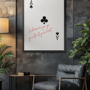 Playing Card Poster, Poker-themed Wall Art, Casino Decor, Game Room ...