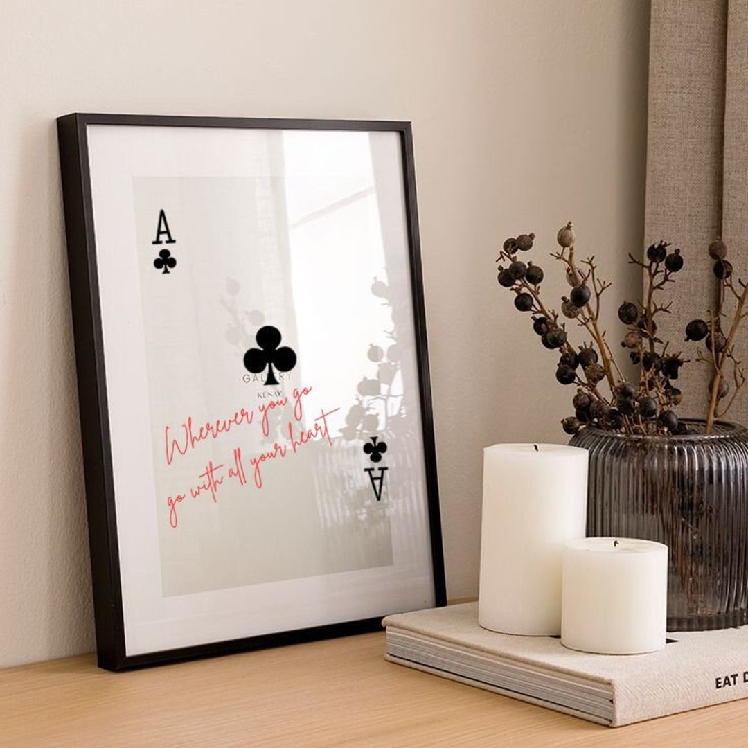 Playing Card Poster, Poker-themed Wall Art, Casino Decor, Game Room ...