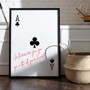 Playing Card Poster, Poker-themed Wall Art, Casino Decor, Game Room ...