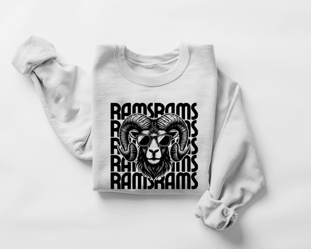 Rams Mascot Crewneck Sweatshirt Retro Rams Sweatshirt Rams Football ...