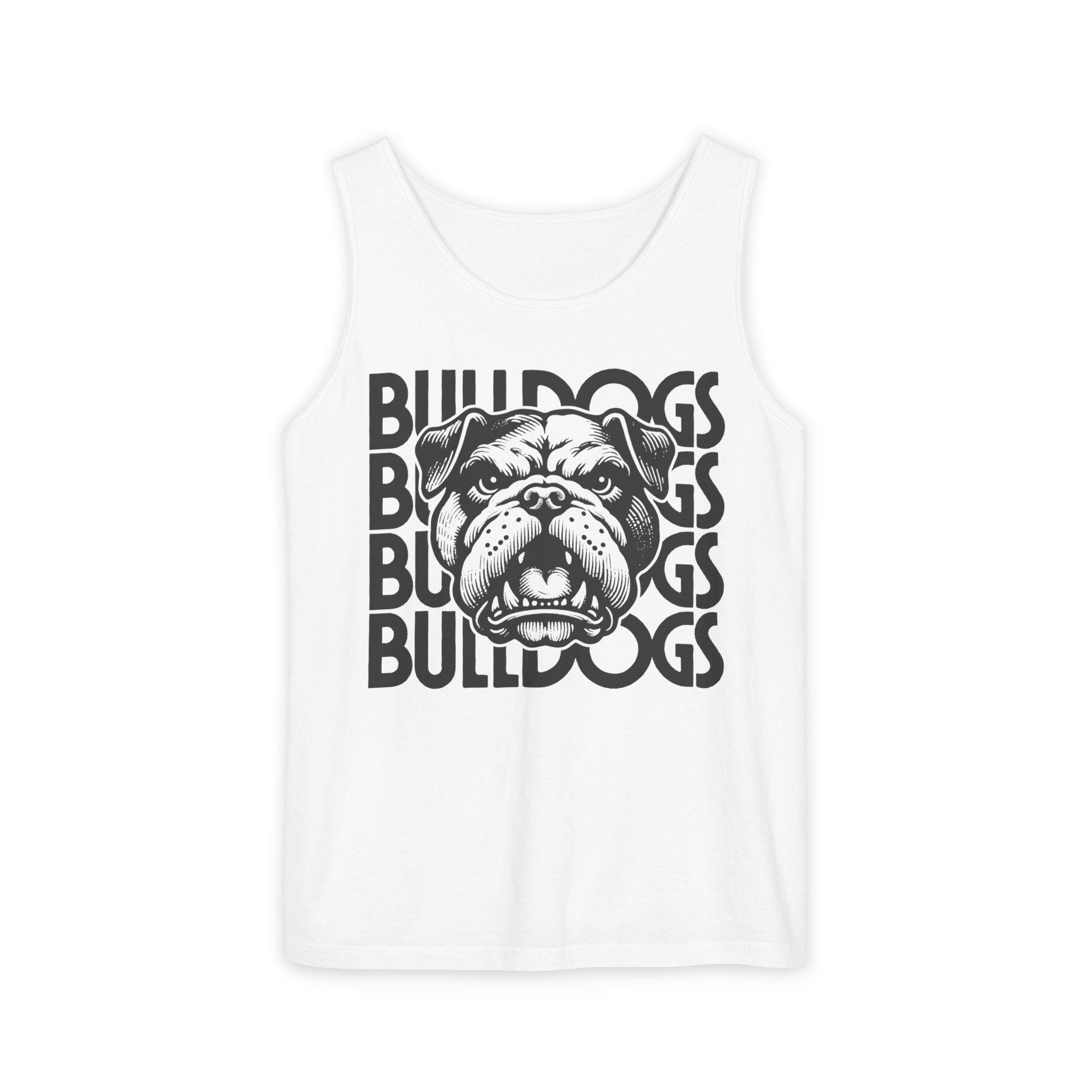 Bulldogs Mascot Tank Retro Bulldogs Graphic Comfort Colors Back to ...