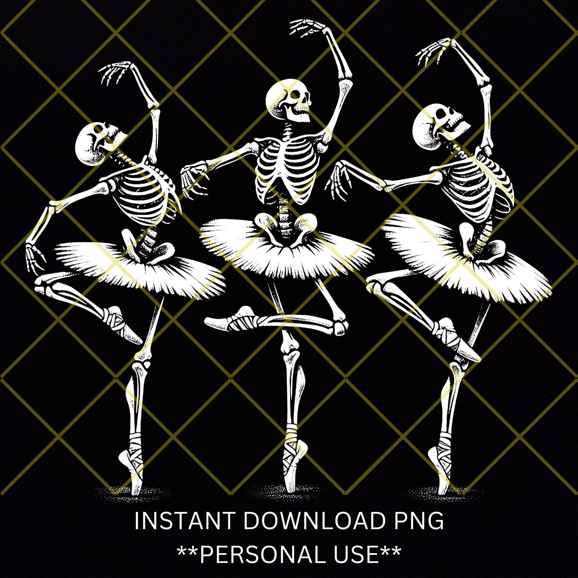 Ballet Skeleton PNG Skeleton Dancer Sublimation Print Shirt Dark ...