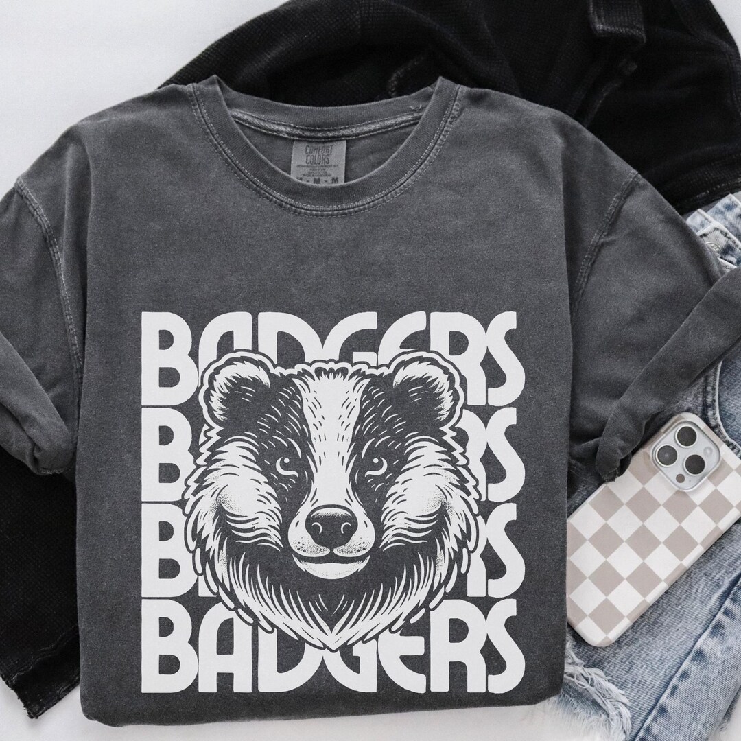 Badgers Mascot Shirt Badgers Shirt Comfort Colors Back to School ...