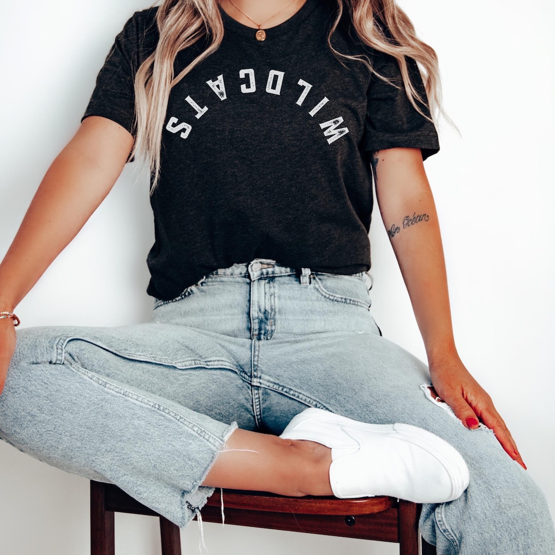 Wildcats Mascot Upside Down Logo Shirt Wildcats Shirt Wildcats Baseball ...