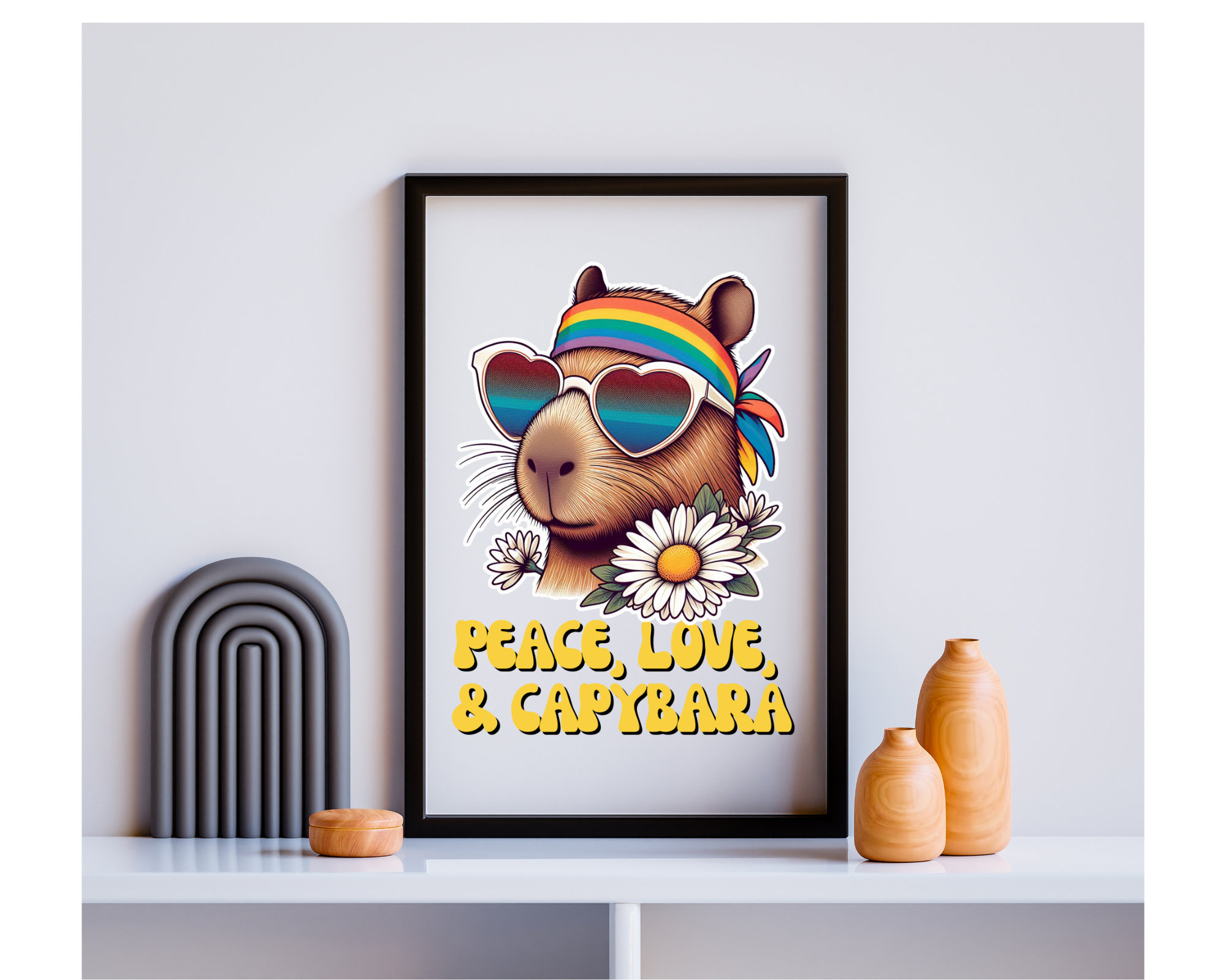 Peace Love Capybara PNG JPEG Instant Download for Capybara Shirt ...